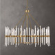 Crystal Stick 8 Light Brass Chandelier | Contemporary Style Chandelier