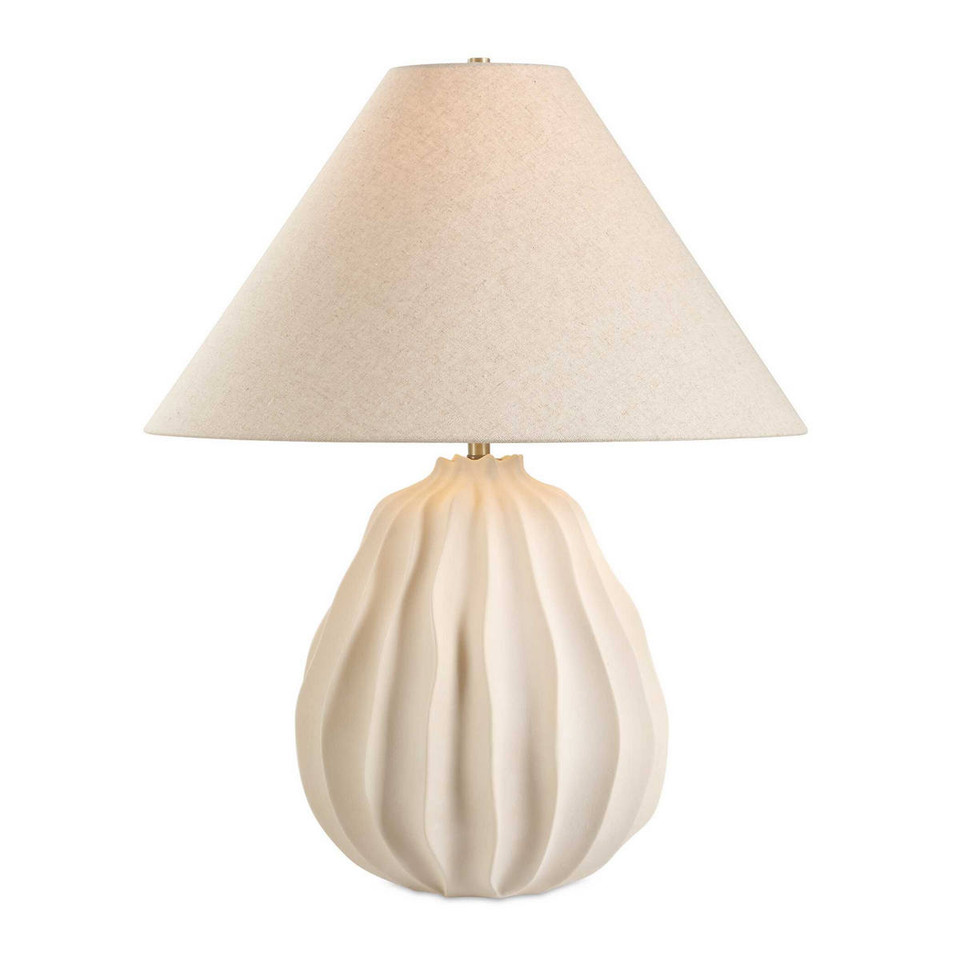 Javary Matte Beige Table Lamp | Contemporary Style Table Lamp
