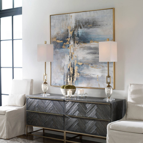 Road Less Traveled Abstract Art | Mid-Century Modern Style Painting