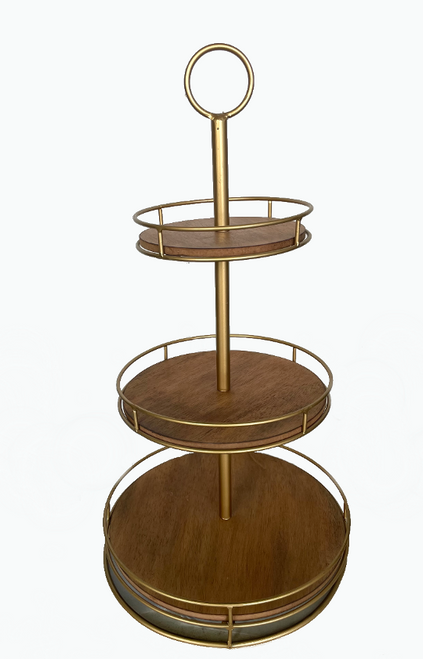 Timber & Brass 3 Tier Round Stand - Maison Living