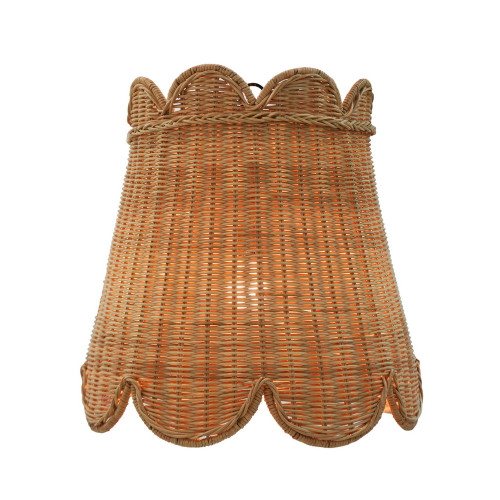 Newport Scalloped Rattan Ceiling Pendant Light