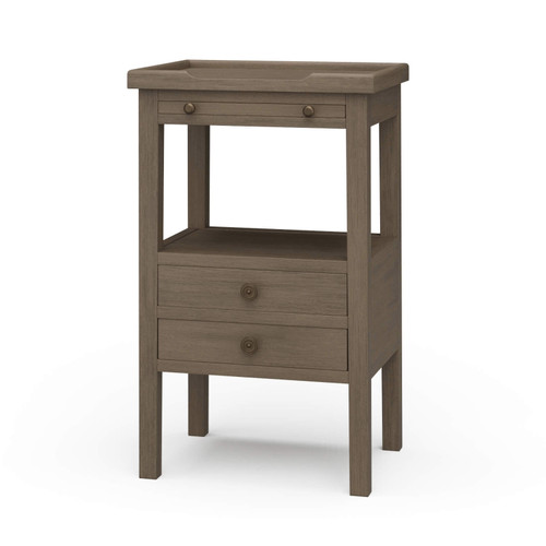 Eton 2 Drawer Side Table with Pull Out Shelf - Birch | Craftsman Style ...