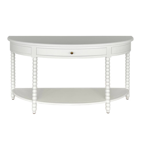 Belleville Bobbin Curved Console - White | French Provincial