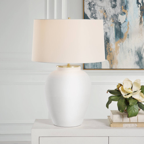Adelaide White Table Lamp | Mid-Century Modern Style Table Lamp