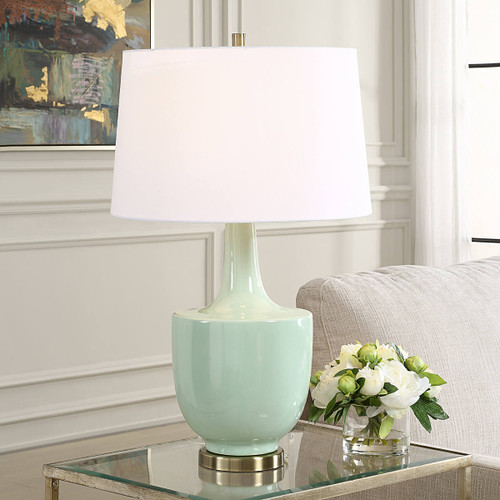 Kyla Mint Green Table Lamp | Mid-Century Modern Style Table Lamp