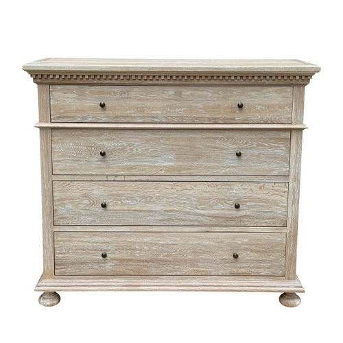 Westminster 4 Drawer Dresser - Whitewash Oak | French Provincial