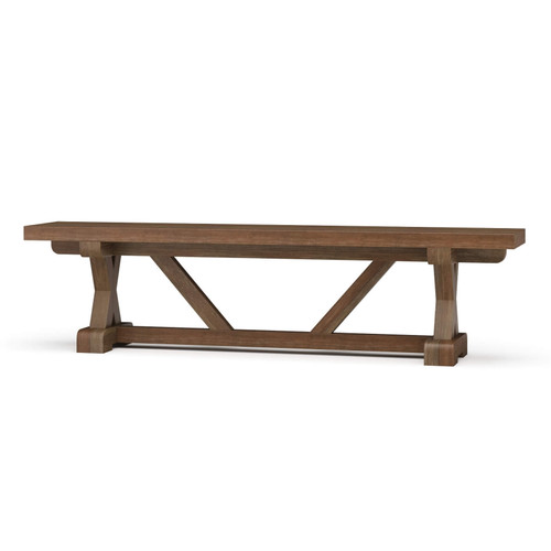 Hamptons X-Base Dining Bench Medium - Straw Wash