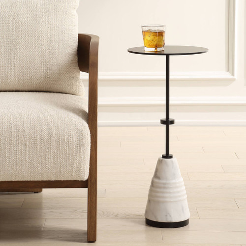 Kincaid Metal Drink Table | Mediterranean Style Accent Table
