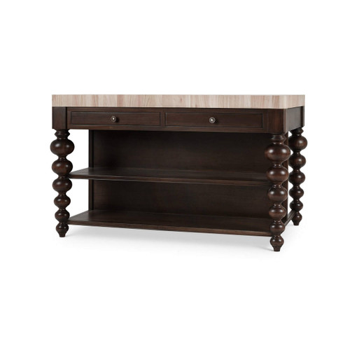 Soluna Kitchen Island with Butcher Block