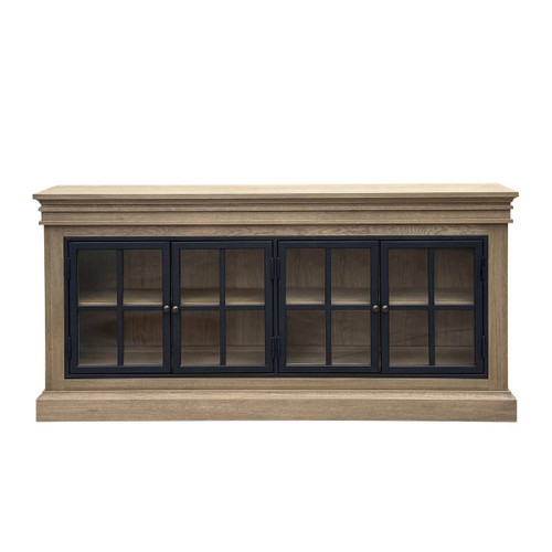 Westbury Iron Door Sideboard Weathered Oak | Hamptons