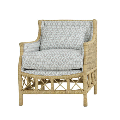 Rabana Rattan Chair - Rattan Natural - Spivey Rost Fabric | Resort