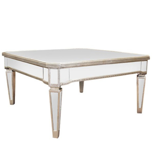 Antique Mirrored Square Coffee Table - Mirrored Antique Furniture