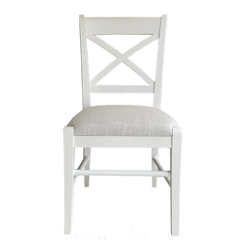 Classic Cross Back Dining Chair - White - French Modern Classic Furniture
