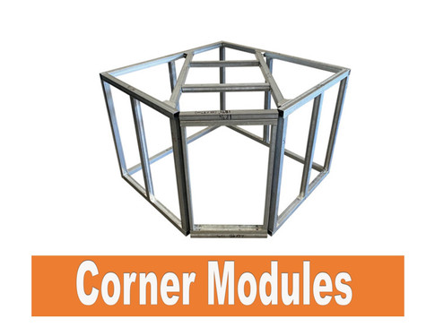 DIY outdoor kitchen corner module frame kits