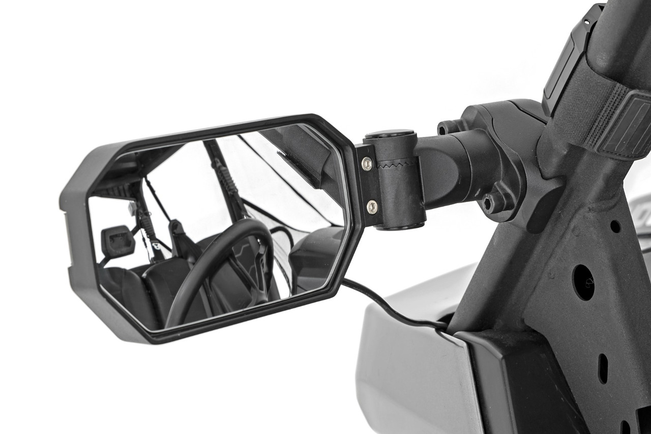 Utv Aluminum Side Mirrors Wturn Signal Pro Fit Cages Universal Rough