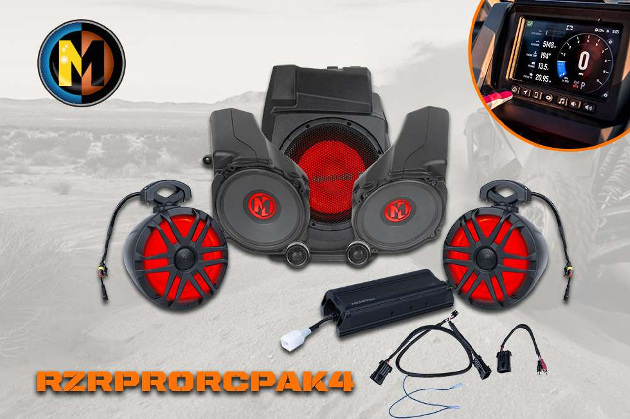 Rzr Pro 4 Speaker Amplified Audio Kit W Subwoofer Ride Command