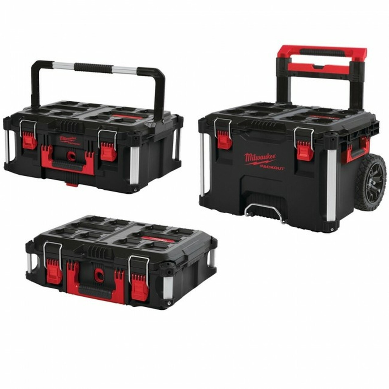 Milwaukee 3 Piece Packout Toolbox Storage System 4932464244- ToolForce