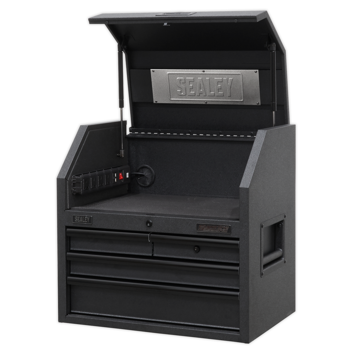 Sealey Topchest 4 Drawer 660mm with Soft Close Drawers & Power Strip ...