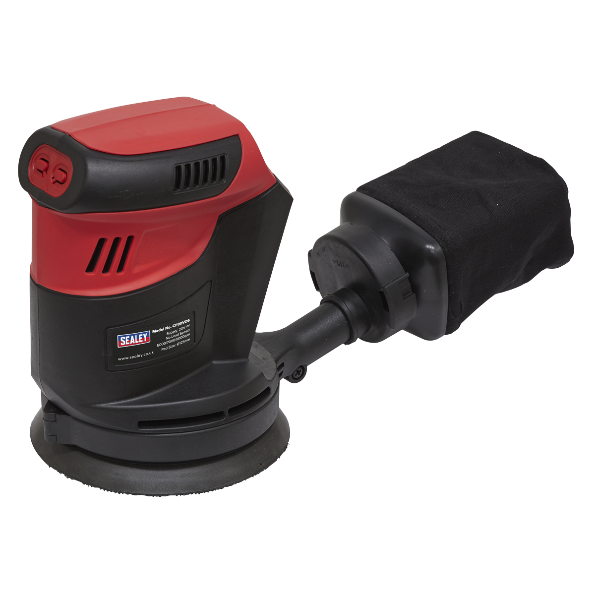 Sealey Cordless Orbital Palm Sander Kit ¯125mm 20V 2Ah SV20 Series ...
