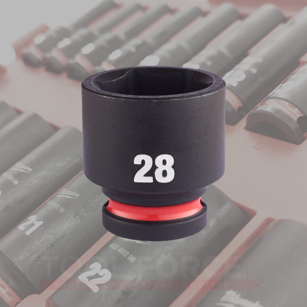 Milwaukee 28mm 1/2" Shockwave Impact Duty Standard Impact Socket ...