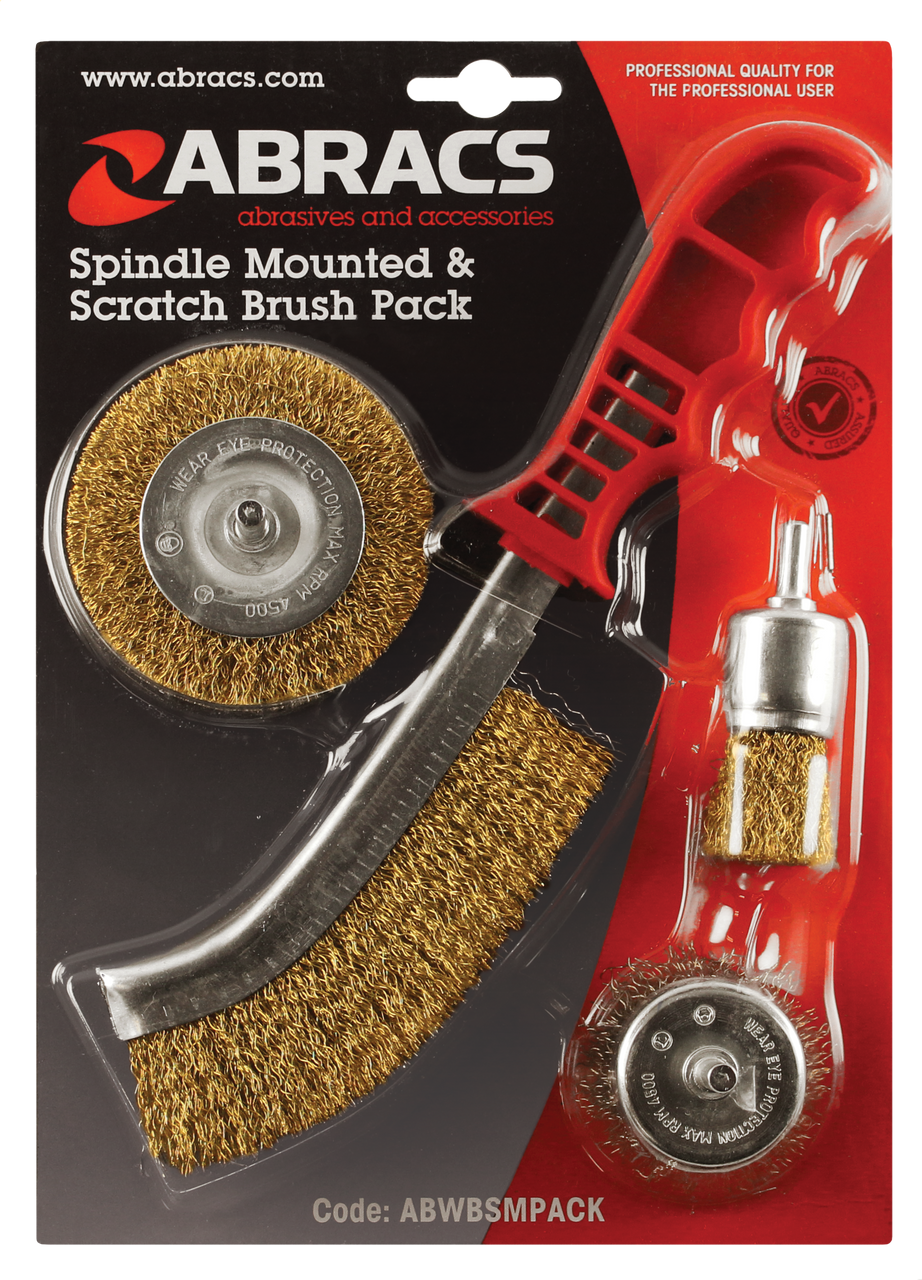 Abracs 3 Piece Spindle Mounted & Scratch Brush Pack ABWBSMPACK ...