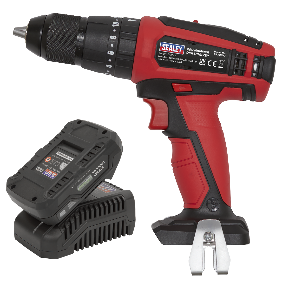 Sealey 20V 2Ah SV20 Series Ø13mm Cordless Combi Drill/Driver Kit ...