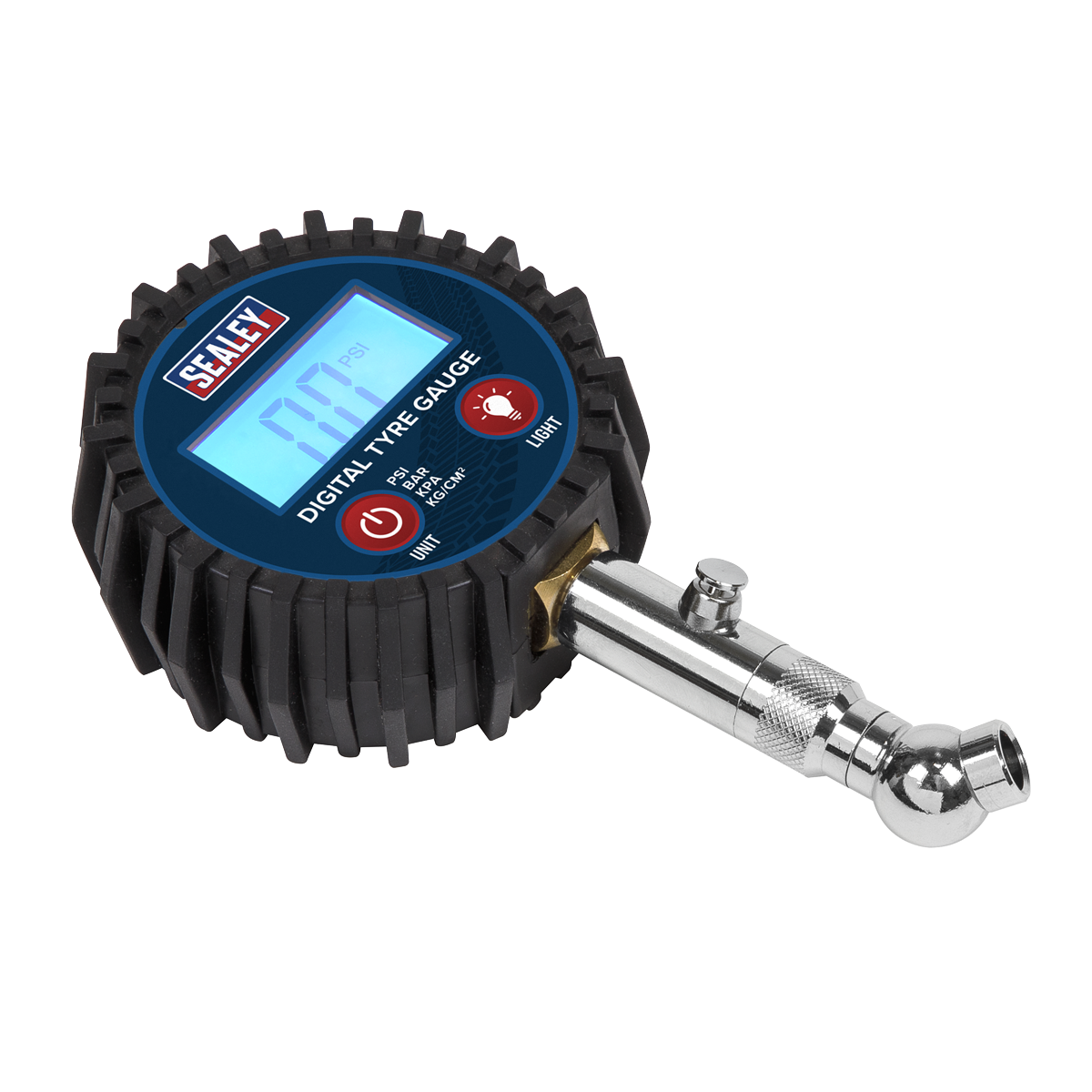 Sealey Digital Tyre Pressure Gauge with Swivel Head & Quick Release ...