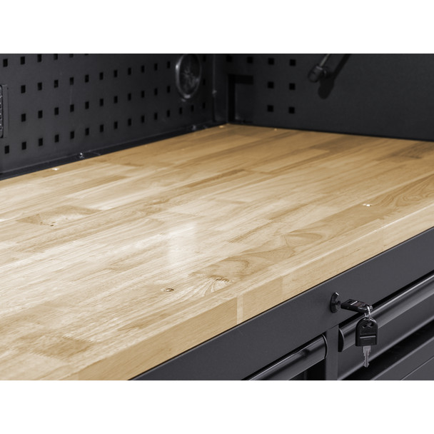 Sealey Superline PRO Black Edition Mobile Trolley with Wooden Worktop ...