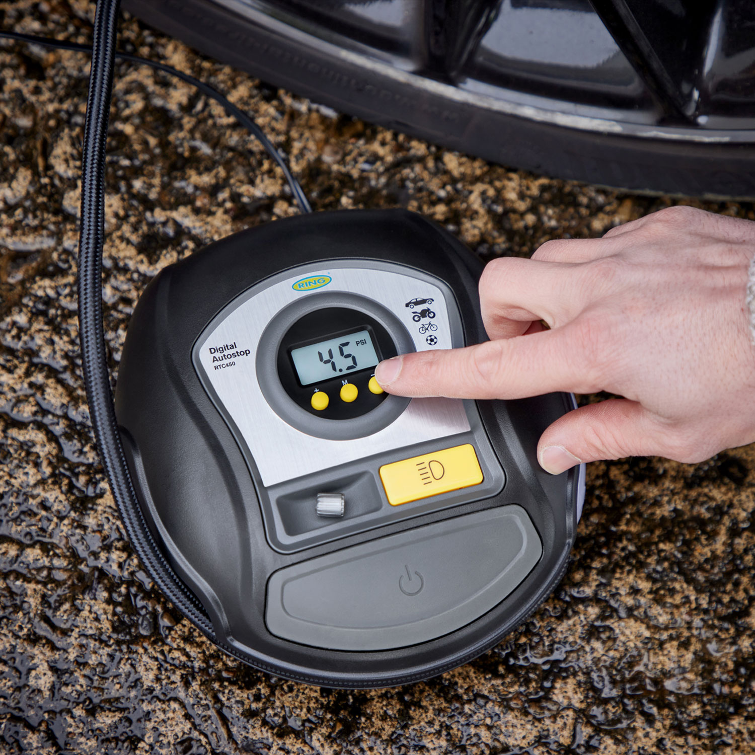 Ring Automotive RTC450 Value Digital Tyre Inflator with Auto Stop Toolforce