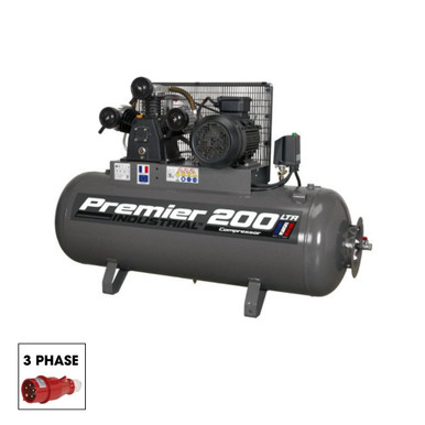 Sealey Air Compressor 200L Belt Drive 5.5hp 3ph SAC32055B | toolforce.ie