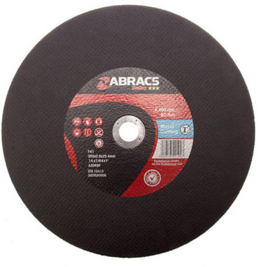 Abracs PF3502825FM Metal Cutting Chop Saw Disc 350mm x 25m | Toolforce.ie