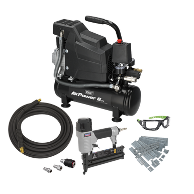 Sealey Air Compressor/Air Nail/Staple Gun Kit SAC0620AKIT | Toolforce