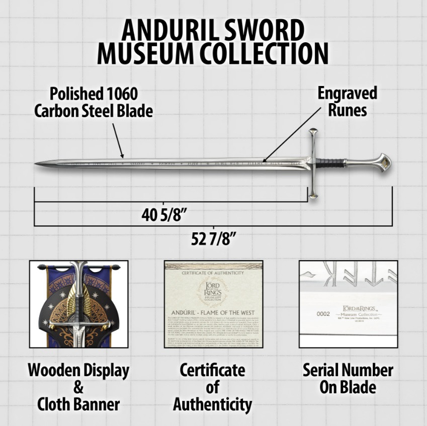 ANDURIL SWORD MUSEUM COLLECTION REPLICA