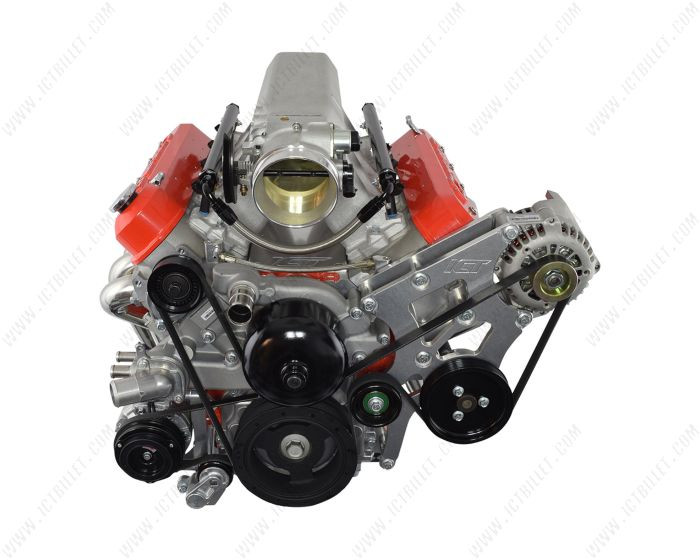 ICT Billet LS BMW 330i E46 Swap Alternator & Power Steering Bracket Kit ...