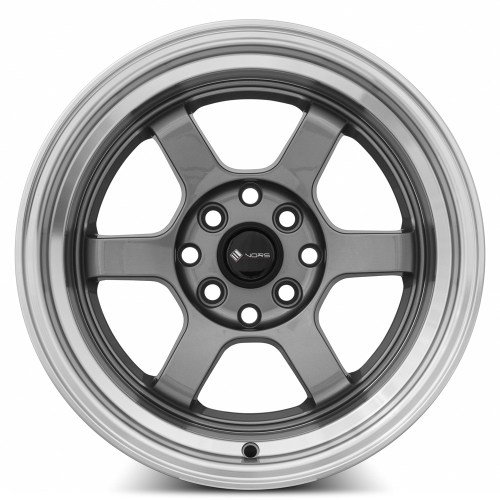 Vors TR7 Gun Metal Graphite Machine Lip 15x8 0 4x100/4x114.3 73.1 ...