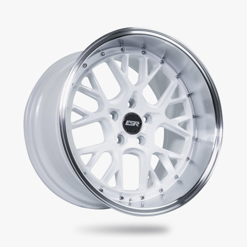 ESR Wheels CS11 18X9.5 5X112 +35 GLOSS WHITE FACE MACHINED LIP - Enjuku ...