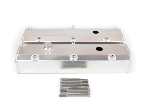 Canton Racing SBF 302, 351W FABBED ALUM VALVE COVERS W/FILL & PCV PORTS ...