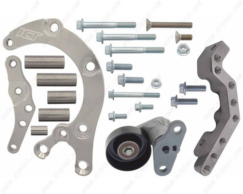 ICT Billet LS Low Mount A/C Air Conditioner Compressor Bracket for ...