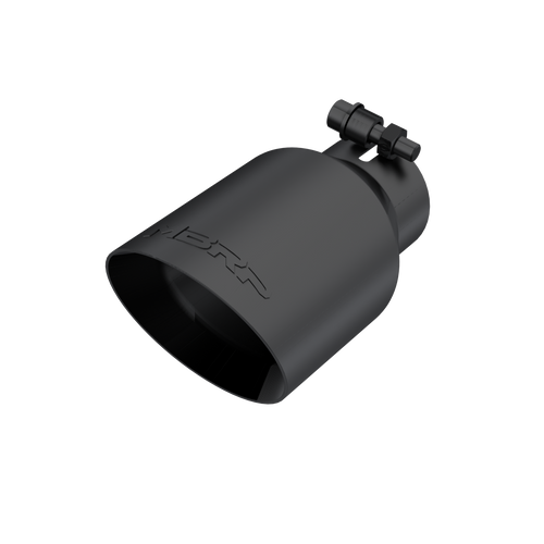 MBRP Exhaust Tip 4 Inch O D Dual Wall Angled Black Fits Aluminized MBRP Exhaust Tip 4 Inch O D Dual Wall Angled Black Fits Aluminized