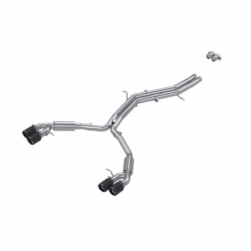 MBRP T304 Stainless Steel 2.5 Inch Resonator Back Dual Rear Quad Carbon ...