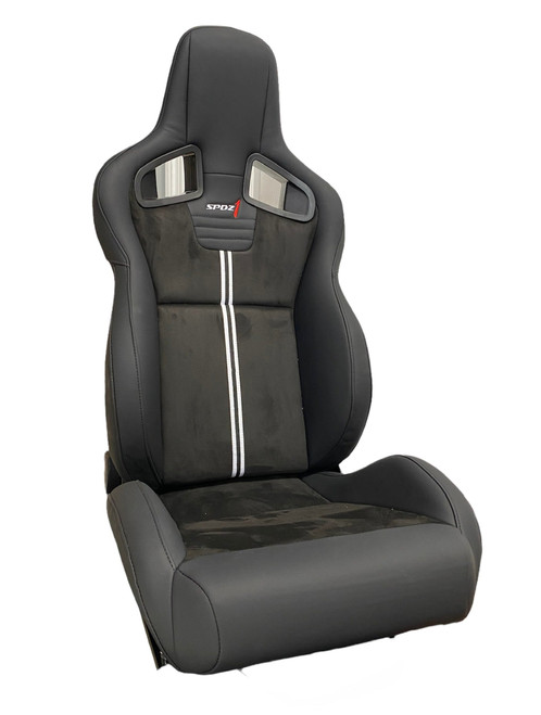 SPDZ1 GT1 Seats Black Leather/Black Suede/Double Stripe - Enjuku Racing