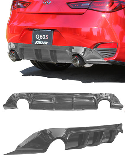 STILLEN REAR DIFFUSER: 17-18 INFINITI Q60 - UNPAINTED - Enjuku Racing