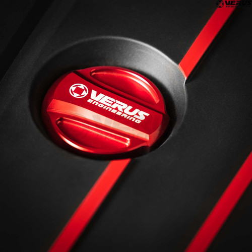 Verus Engineering Oil Cap, Anodized Red - A90 Supra - Enjuku Racing