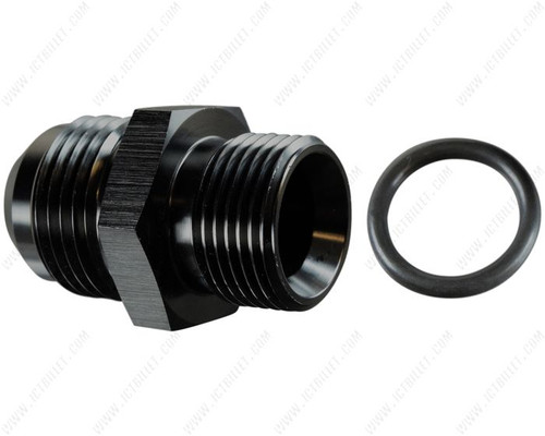 ICT Billet LS Truck Turbo Oil Drain Pan Adapter -10AN Hose to Oil Pan ...
