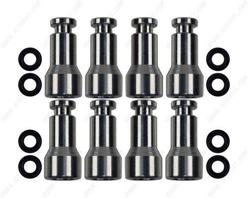 ICT Billet Fuel Injector Spacer 8pc Set LS1 LS6 Intake Manifold/ Fuel ...
