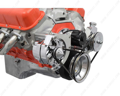 ICT Billet BBC Alternator & Power Steering Pump Accessory Drive ...