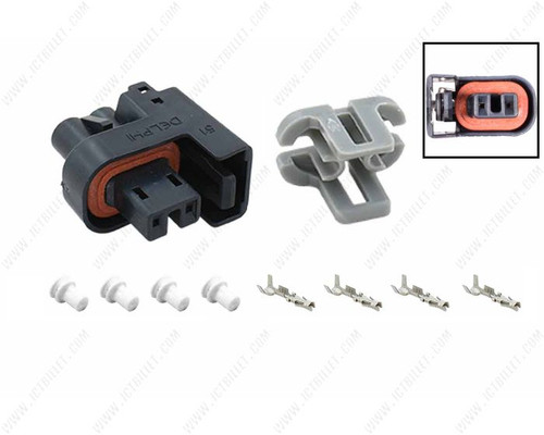 ICT Billet LS Truck Mini Delphi Multec 2 Fuel Injector Wire Connector ...