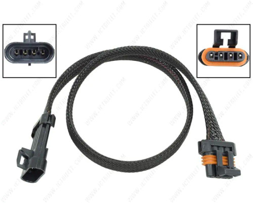 ICT Billet O2 Sensor Wire Harness Extension 24" LS Oxygen Sensor Flat 4 ...