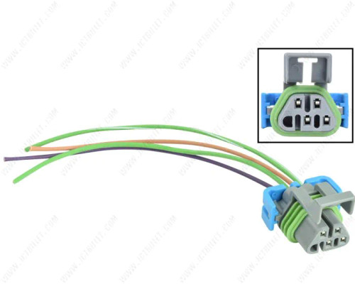 ICT Billet GM LS O2 Oxygen Sensor Trapezoid Female Wire Connector Plug ...