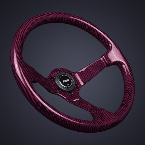 DND Performance Full Carbon Fiber Steering Wheel Maroon Steering Wheel ...